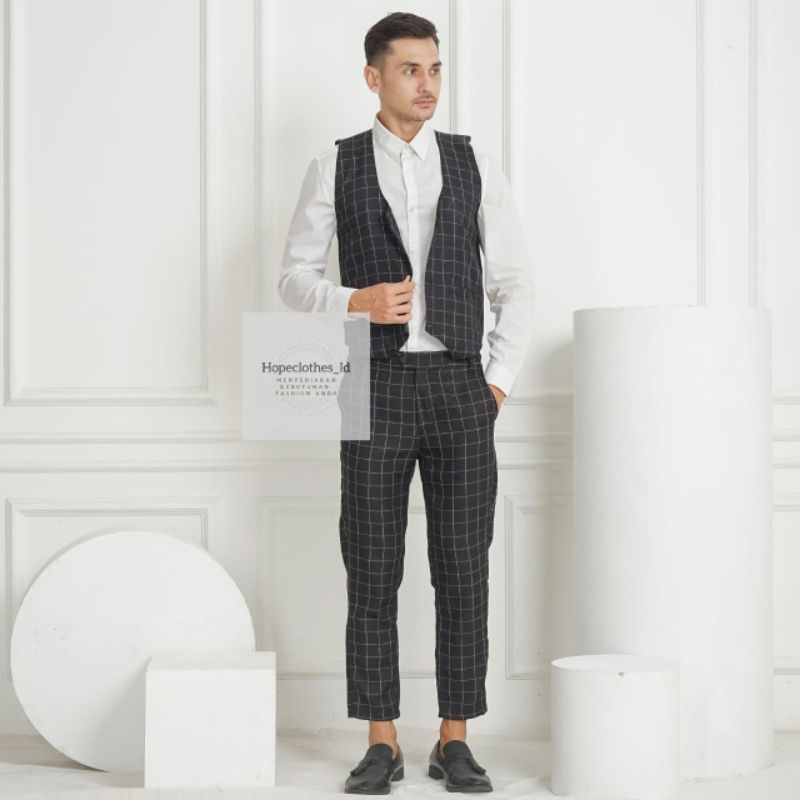 Jual HopeClothes_ID - ONE SET Groomsmen Vest Pria Rompi Formal Bestman ...