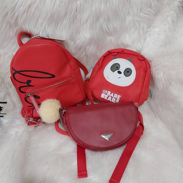 Jual SALE Miniso Red Bag Collection (crossbody) | Shopee Indonesia