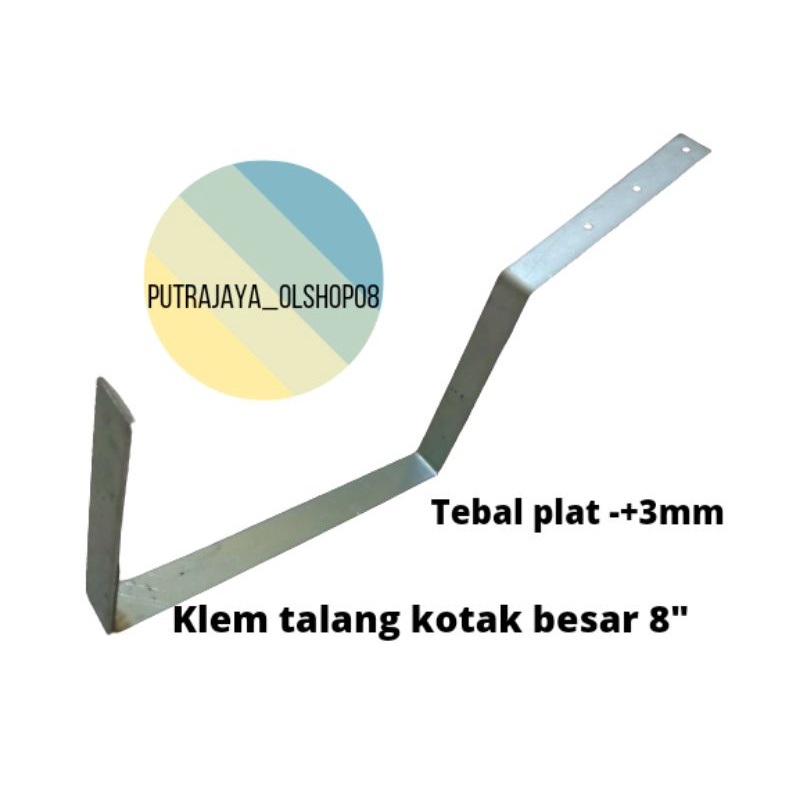 Jual klem talang kotak besar 220mm gantungan hak talang kotak 220mm ...