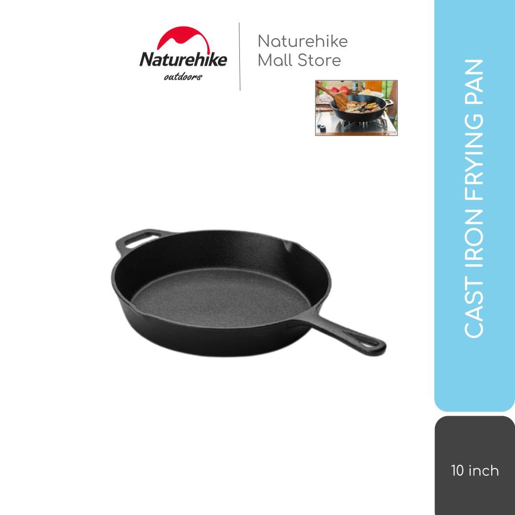 Jual CAST IRON FRYING PAN 10 INCH NATUREHIKE NH20CJ018 WAJAN BESI ...