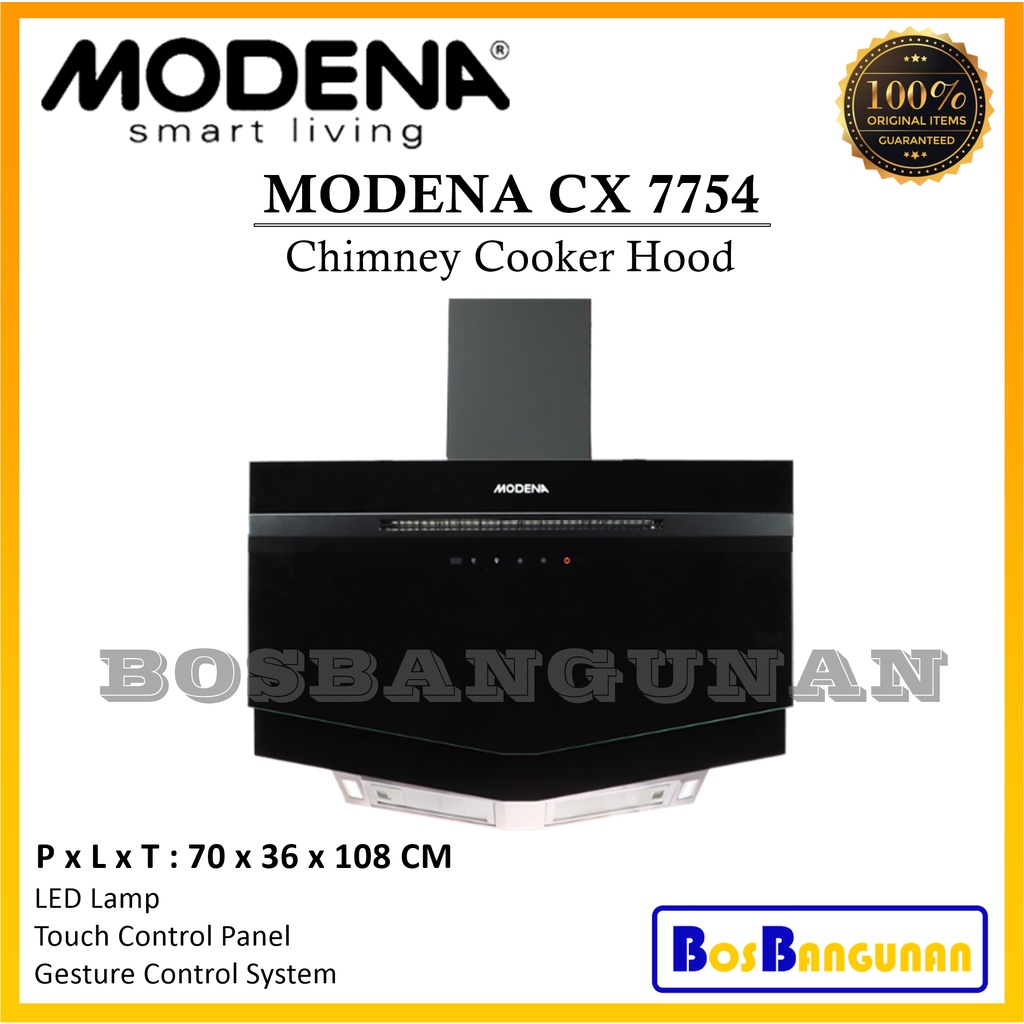 Jual Cooker Hood MODENA CX 7754 / Chimney Hood MODENA CX7754 / Cooker ...