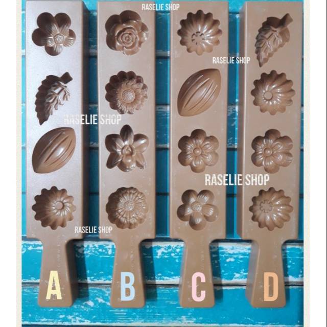 Jual Balok Cetakan Kue Bangkit/ Kue Satu/ Kue Kering Motif Bunga & Daun ...