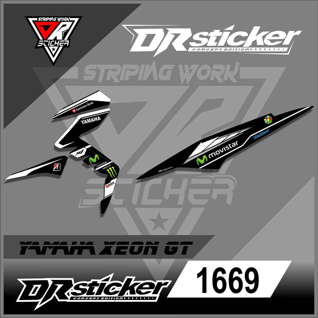 Jual 1669 Sticker Striping Variasi YAMAHA XEON GT Semi Full Stiker ...