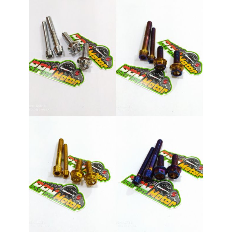 Jual Baut Probolt Twotone Flower Baut Krucut Kaliper Monoblok Honda Vario Beat Scoopy DLL ...