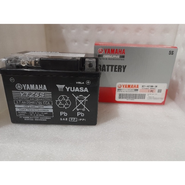 Jual ACCU AKI KERING YAMAHA YTZ5S 12V 3.5AH/10HR AKI BATERAI MOTOR MATIC | Shopee Indonesia