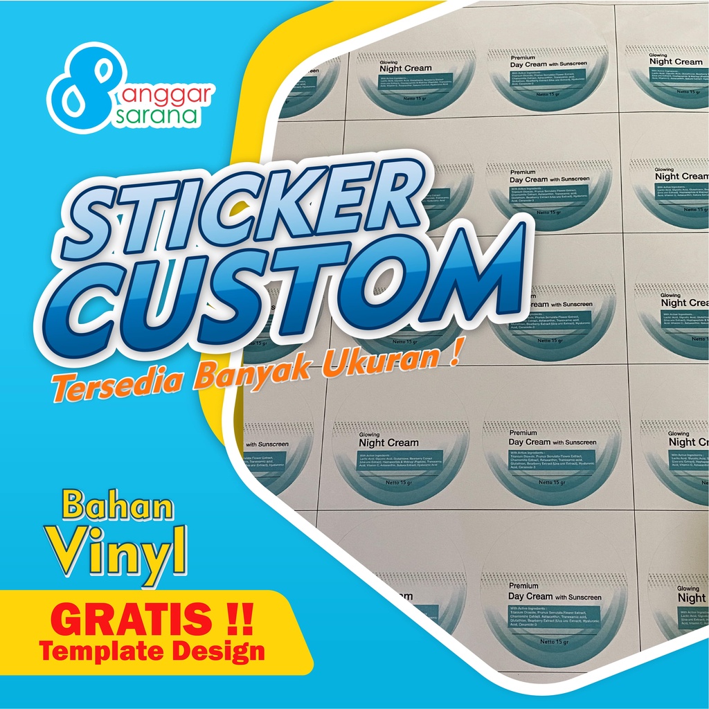 Jual Stiker Label Makanan Custom Stiker Segel - FREE TEMPLATE | Shopee ...