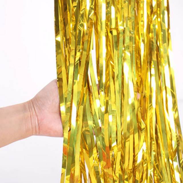 Jual TIRAI RUMBAI BACKDROP 1M X 2M DEKORASI ULANGTAHUN | Shopee Indonesia