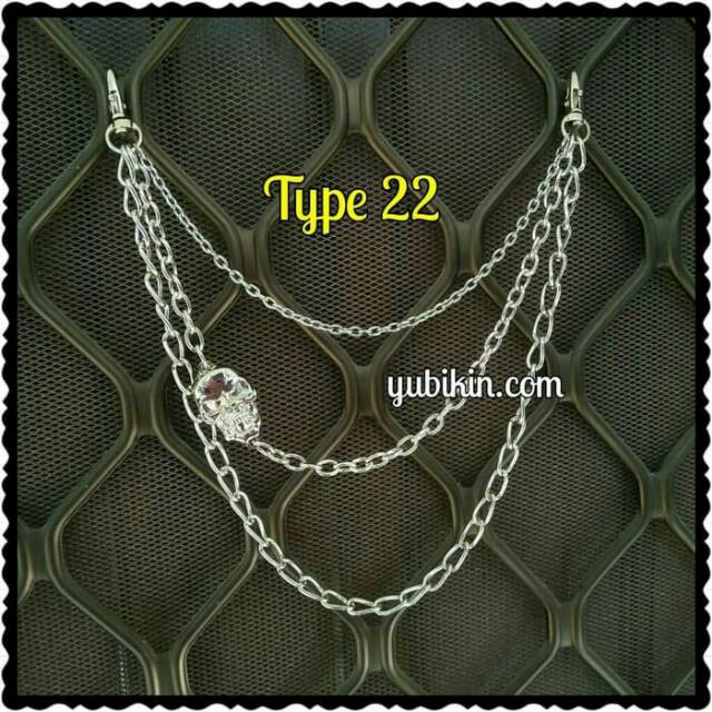 Jual 1 Piece Wallet Chain 3 Susun Rantai Celana Tengkorak Handmade ...
