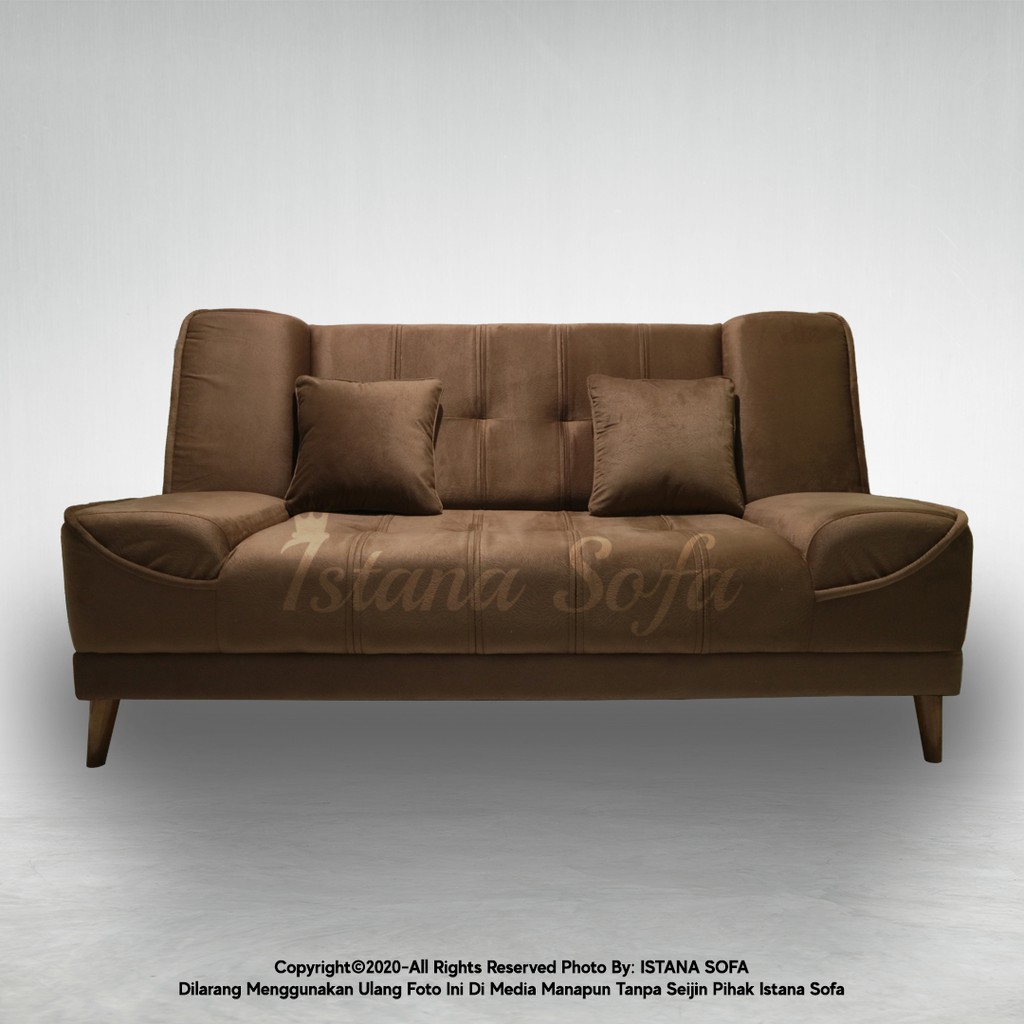 Jual Sofabed Lipat Alpha Minimalis Dark Brown – Sofa Bed Multifungsi ...