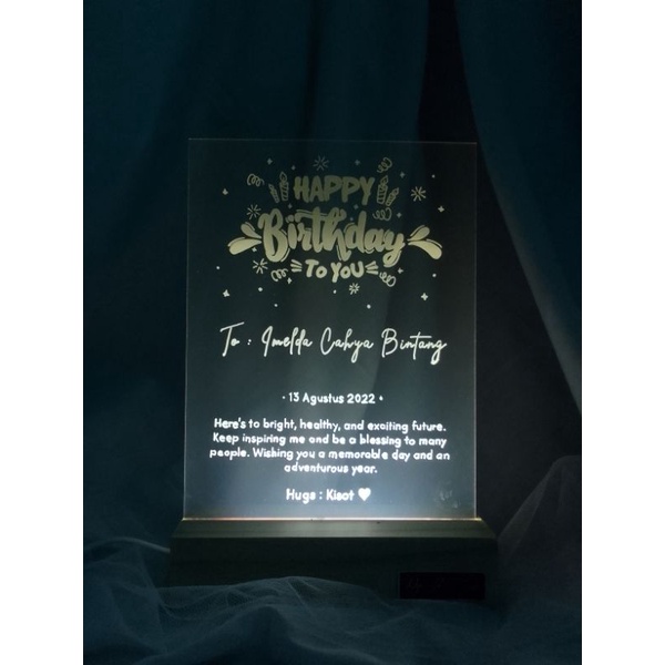 Jual Akrilik Custom Free Hampers/ Custom Akrilik/ Akrilik LED/Akrilik ...
