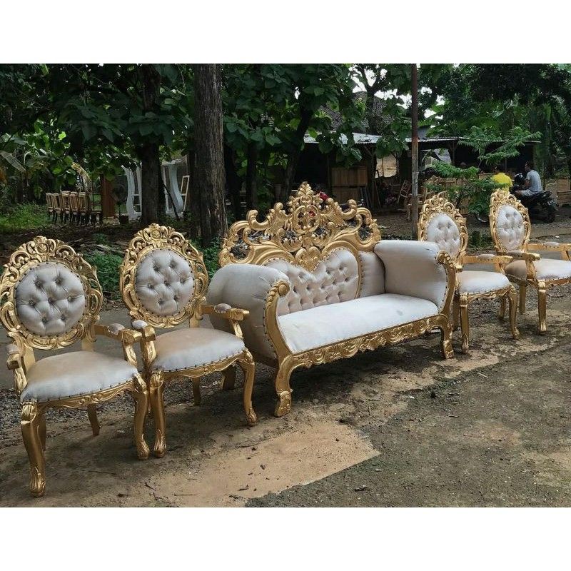 Jual kursi sofa manten pelaminan / kursi sofa raja salman / kursi sofa ...