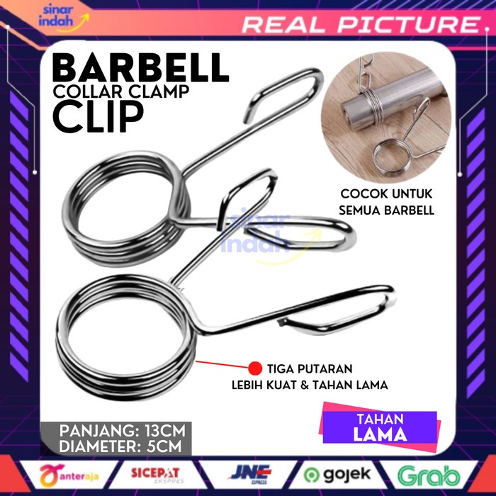 Jual Pengunci Barbell Lock Barbell Spring Collar Barbells Clamp Clips ...