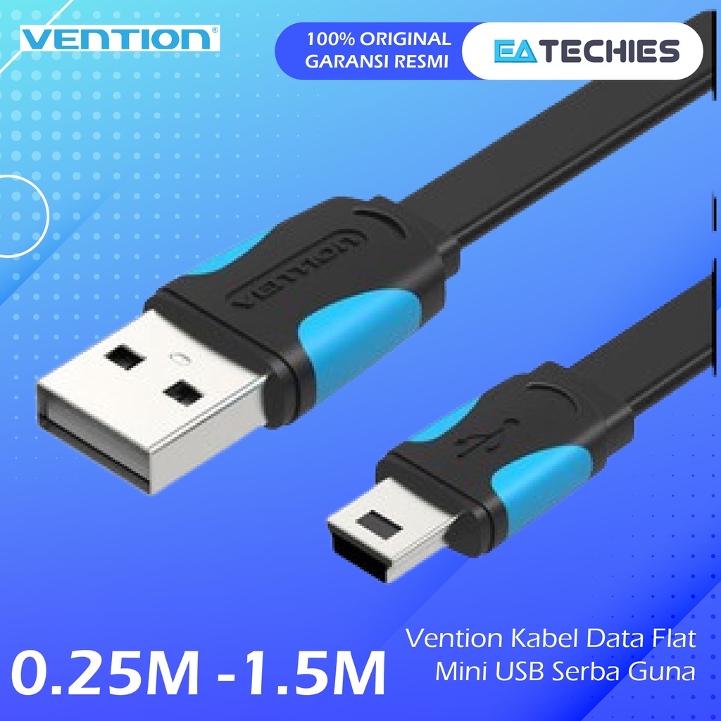 Jual Vention Kabel Data Mini USB Flat Serba Guna Harddisk Stick PS3 ...