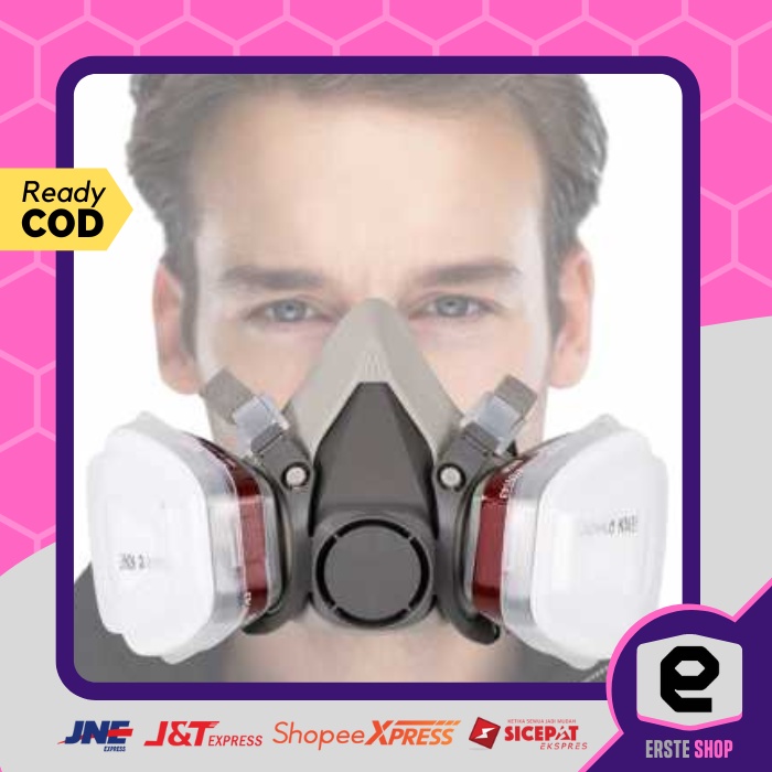 Jual Masker Keselamatan Safety Mask Respirator Gas Lab Kimia Tambang ...