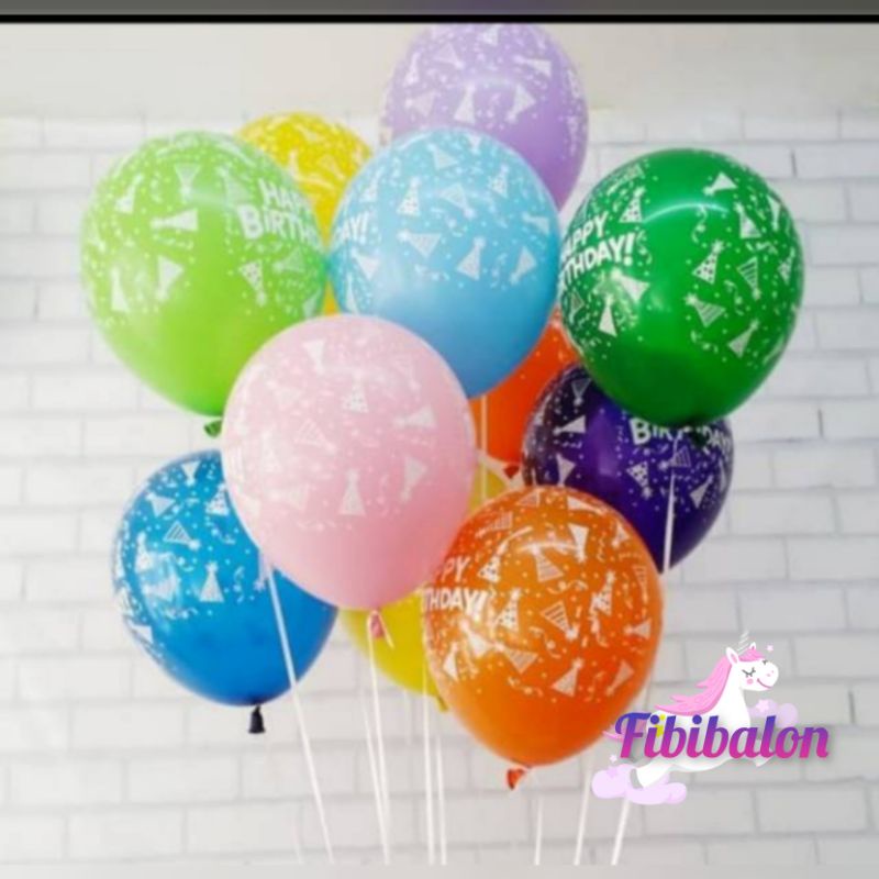 Jual Balon latex hbd/balon latex happy birthday/balon ulang tahun ...
