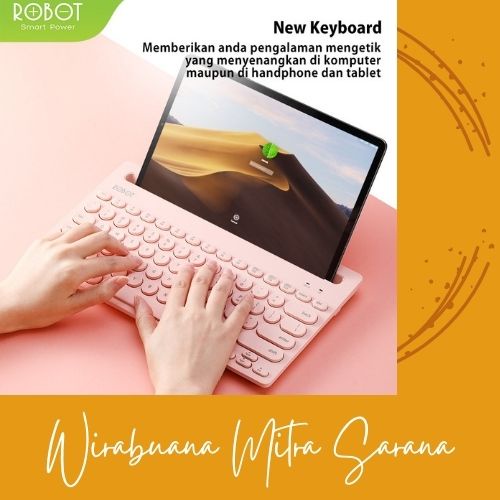 Jual Keyboard Bluetooth ROBOT KB10 Portable Multi Device & 2.4Ghz ...