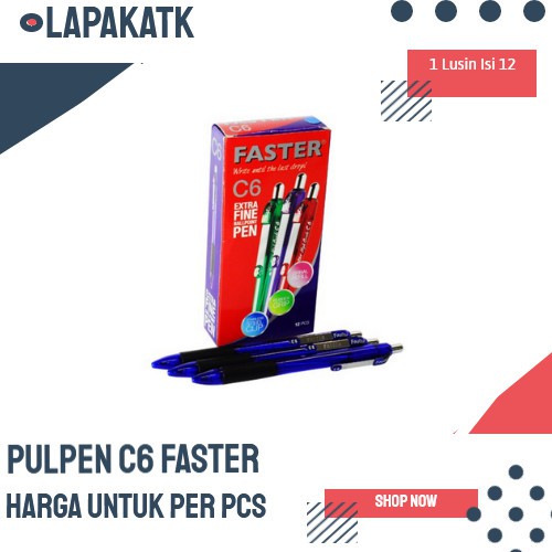 Jual BALLPOINT / PEN FASTER CETREK C6 (PER PCS) ++ | Shopee Indonesia