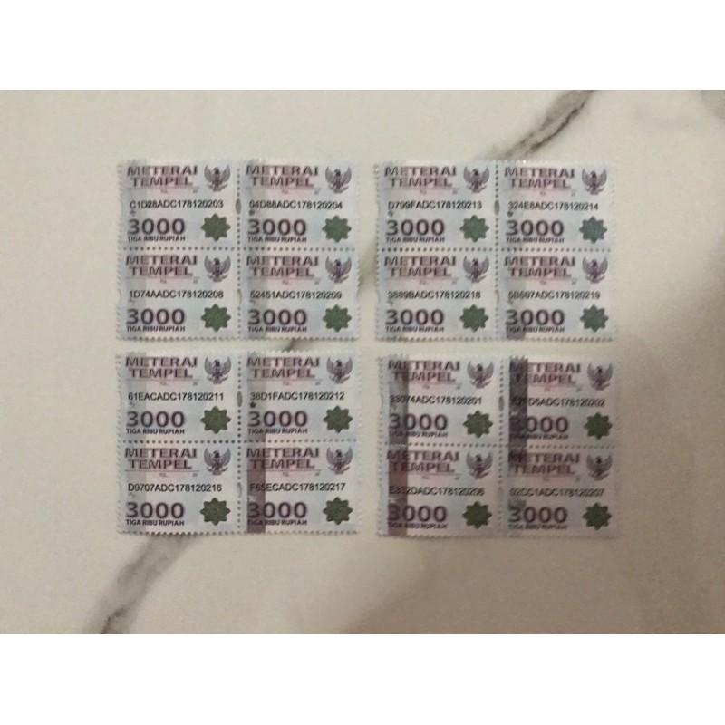 Jual Meterai Tempel 3000 / 6000 / 10000 Pos ASLI | Shopee Indonesia