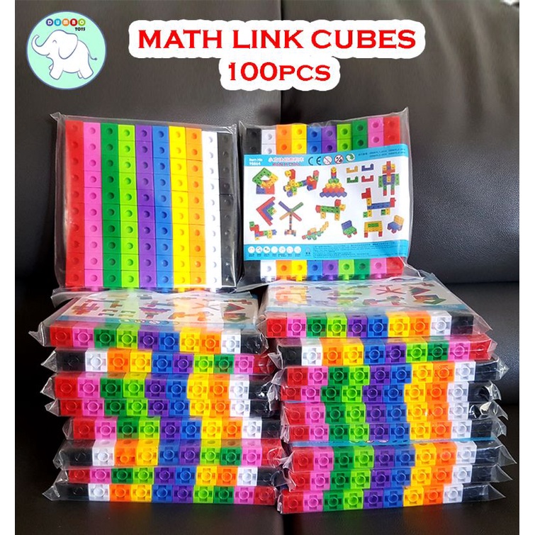 Jual Math Link Cubes 2x2cm 100pcs Mathlink Linking Cube | Shopee Indonesia
