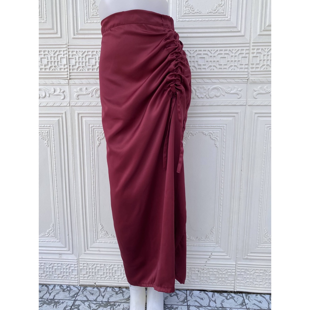 Jual ROK SERUT SATIN ROK SASI SKIRT ROK KOREA TERLARIS | Shopee Indonesia