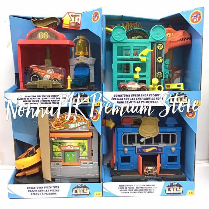 Jual HOT WHEELS TRACK CITY play set 4 pcs - DOWNTOWN series | Shopee ...