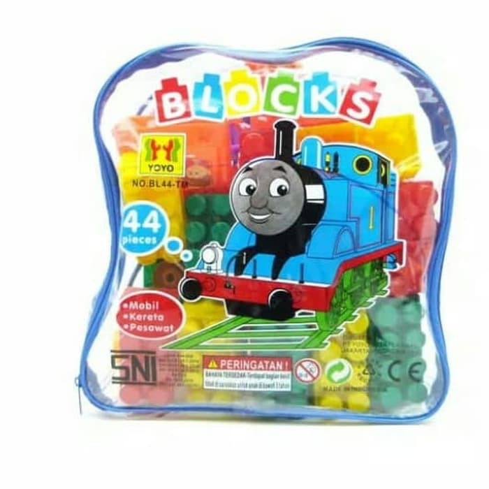 Jual LEGO BLOK BALOK SUSUN BESAR ANAK ISI 44 BIJI THOMAS TAS SNI ...