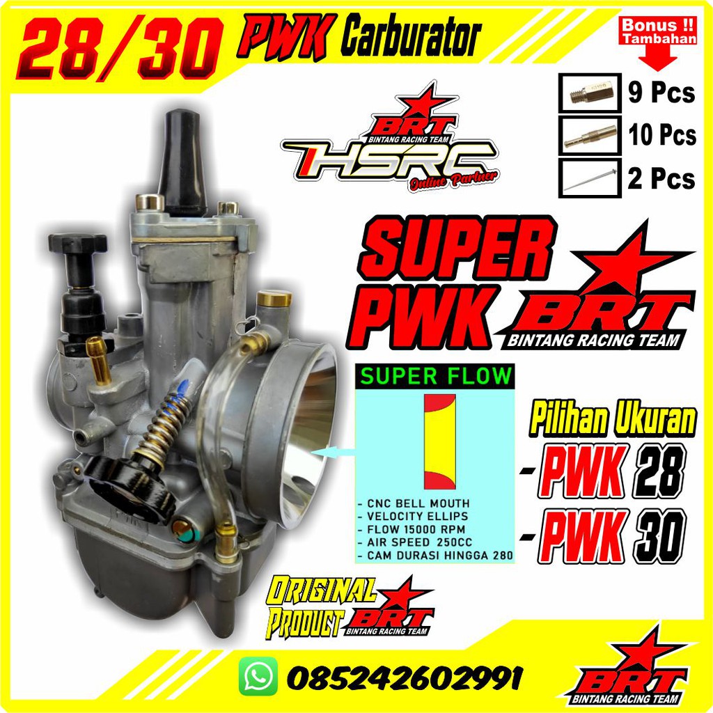 Jual KARBURATOR PWK 30 28mm BRT Racing Paket Super Flow KARBU PWK30 ...
