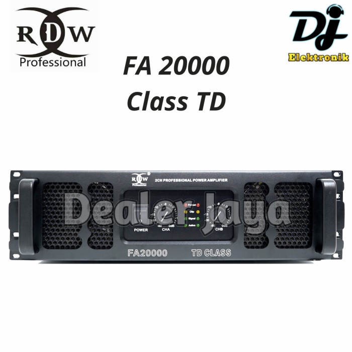 Jual Power Amplifier RDW FA20000 / FA 20000 Class TD - 2 channel ...