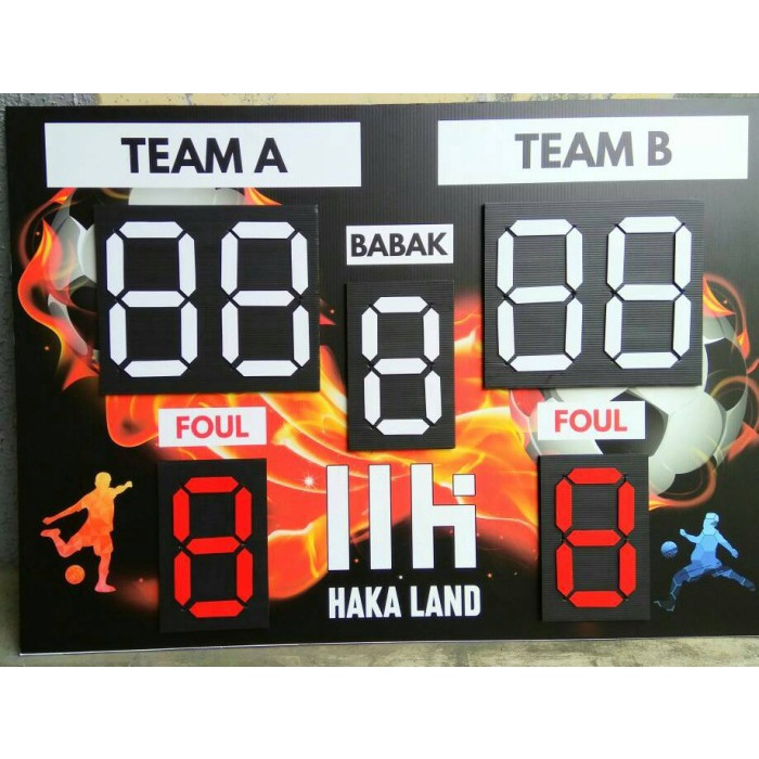 Jual Scoring Board Futsal Manual / Papan Skor (Terima Custom Request ...