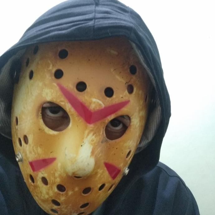 Jual Produk Unggulan] Topeng hoki TEBAL topeng jason friday 13th bercak ...