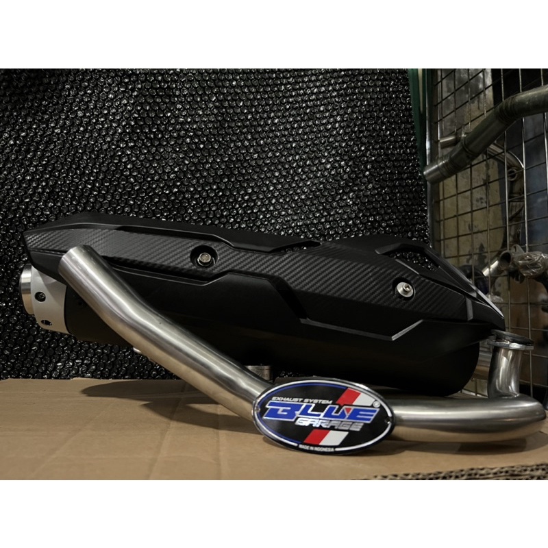 Jual knalpot copy cms pcx 150 pcx 160 vario 160 knalpot blue garage ...