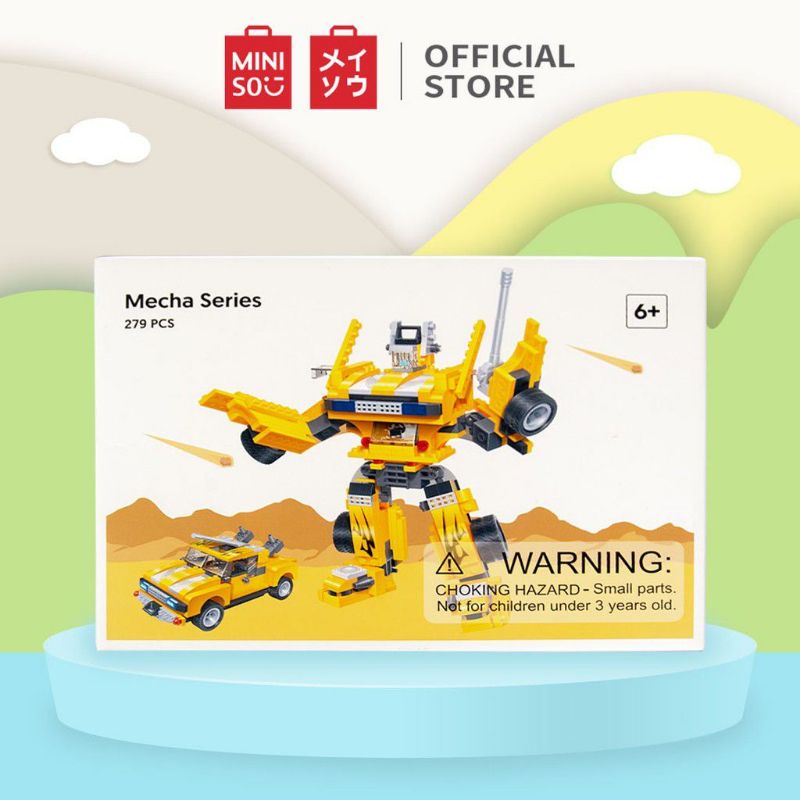 Jual miniso brick mecha series (kuning) | Shopee Indonesia