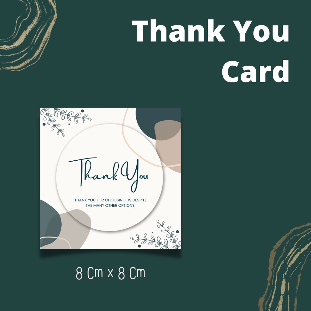 Jual [8x8cm] Cetak Thank You Card Online Shop Custom Murah | Shopee ...