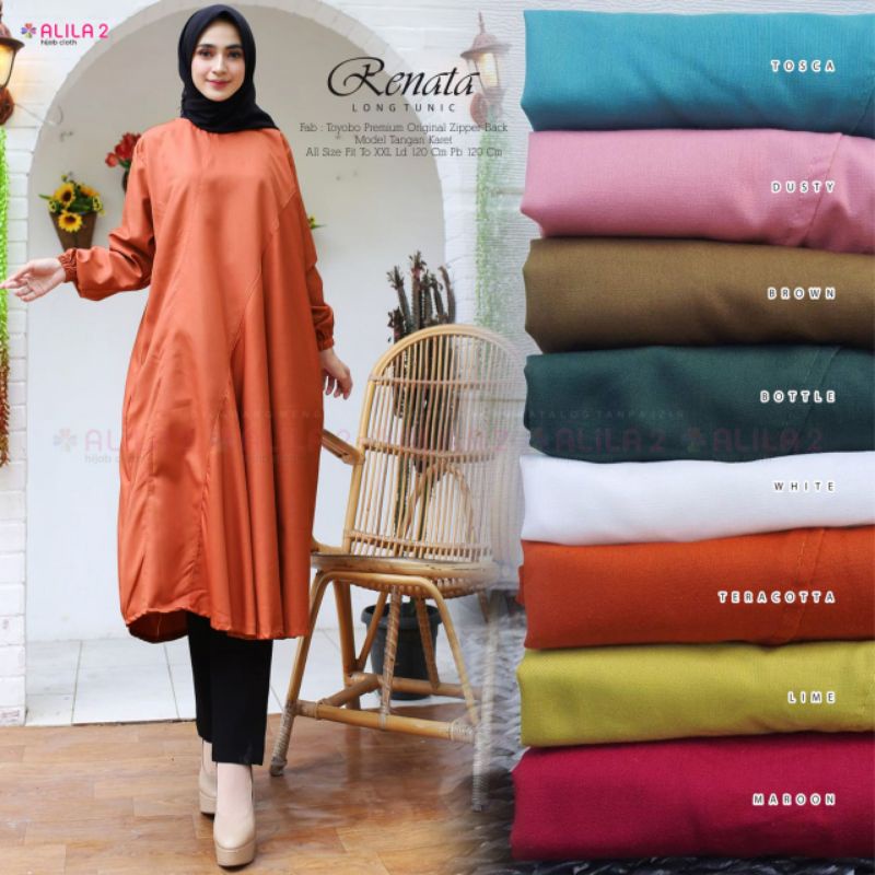Jual renata long tunik toyobo jumbo | Shopee Indonesia