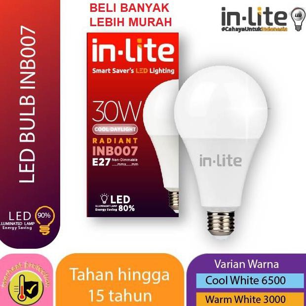 Jual LED Lampu Bohlam 30 Watt INB007 Merek In-Lite LED Bohlam Bulb 30w ...