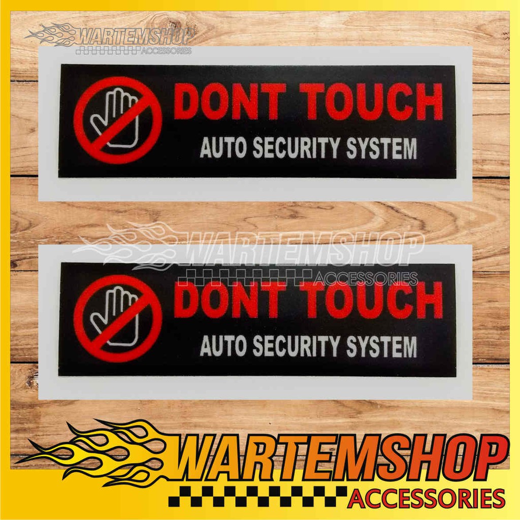 Jual Stiker Alarm Don't Touch Security System Tempel Dalam SET | Shopee ...