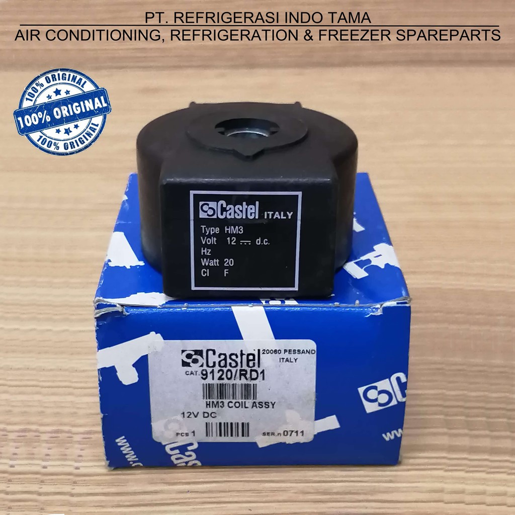 Jual SOLENOID COIL CASTEL HM3 12V DC 9120/RD1 | Shopee Indonesia