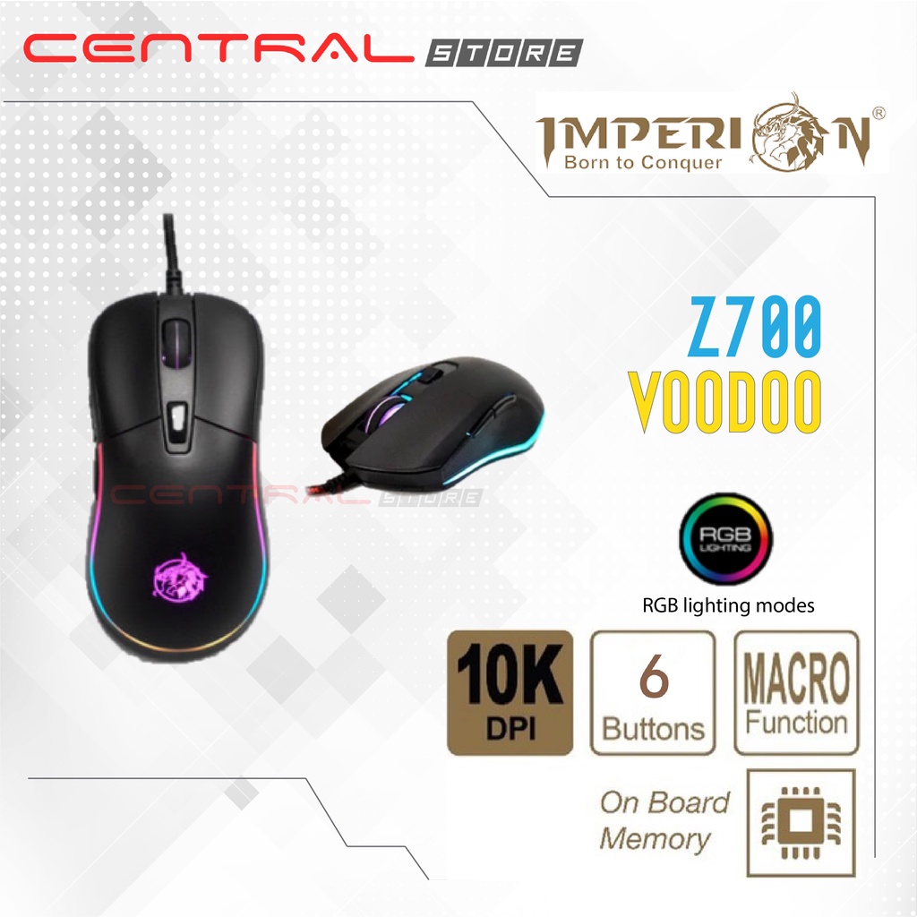 Jual Mouse Gaming IMPERION Z700 VOODOO Macro 10000 dpi RGB Wired 6 ...