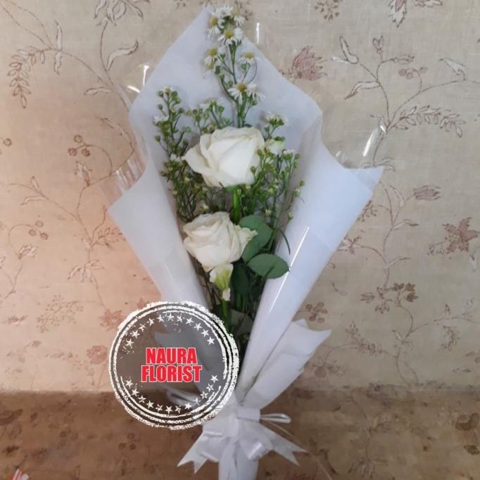 Jual Sale!!! Buket Bunga/Kado Wisuda/Hand Bouquet/Mawar Putih buket ...