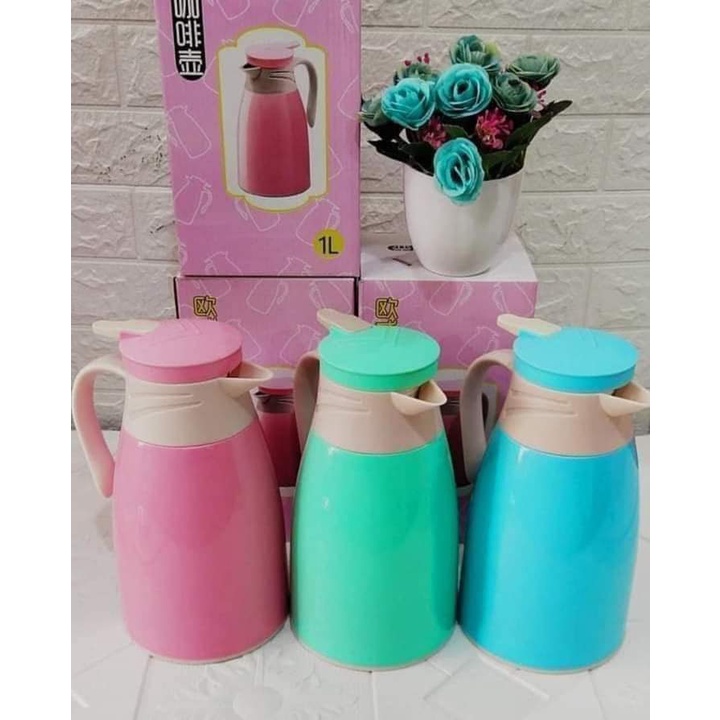 Jual Teko Termos Air Panas Luar Plastik Kapasitas 1 Liter | Shopee ...