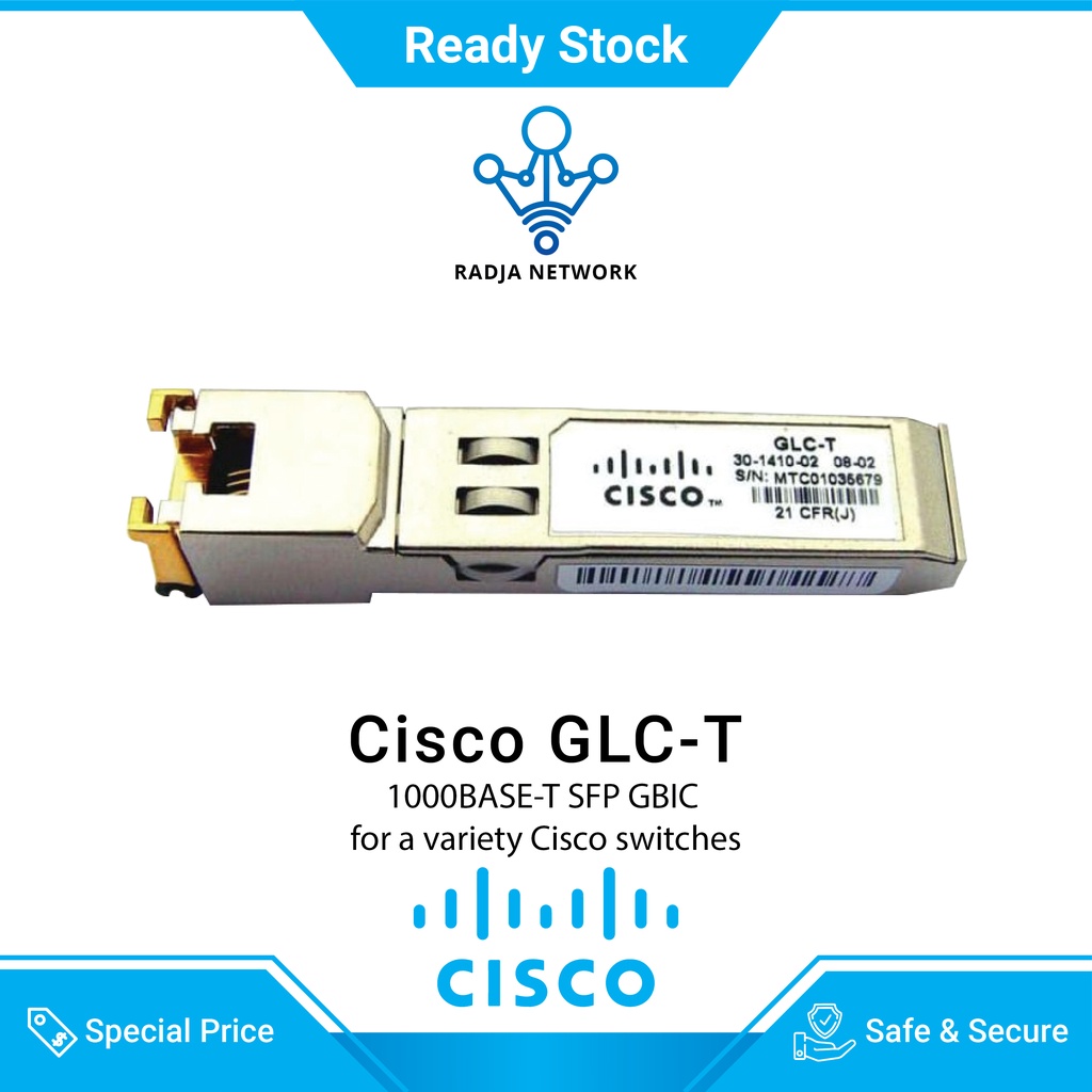 Jual Module Transceiver Receiver Cisco GLC-T 1000BASE-T SFP for Category 5 copper | Shopee Indonesia