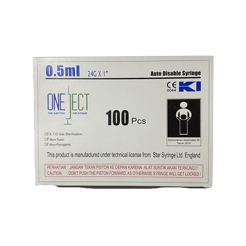 Jual Spuit / Syringe Oneject 0.5ml isi 100pcs | Shopee Indonesia