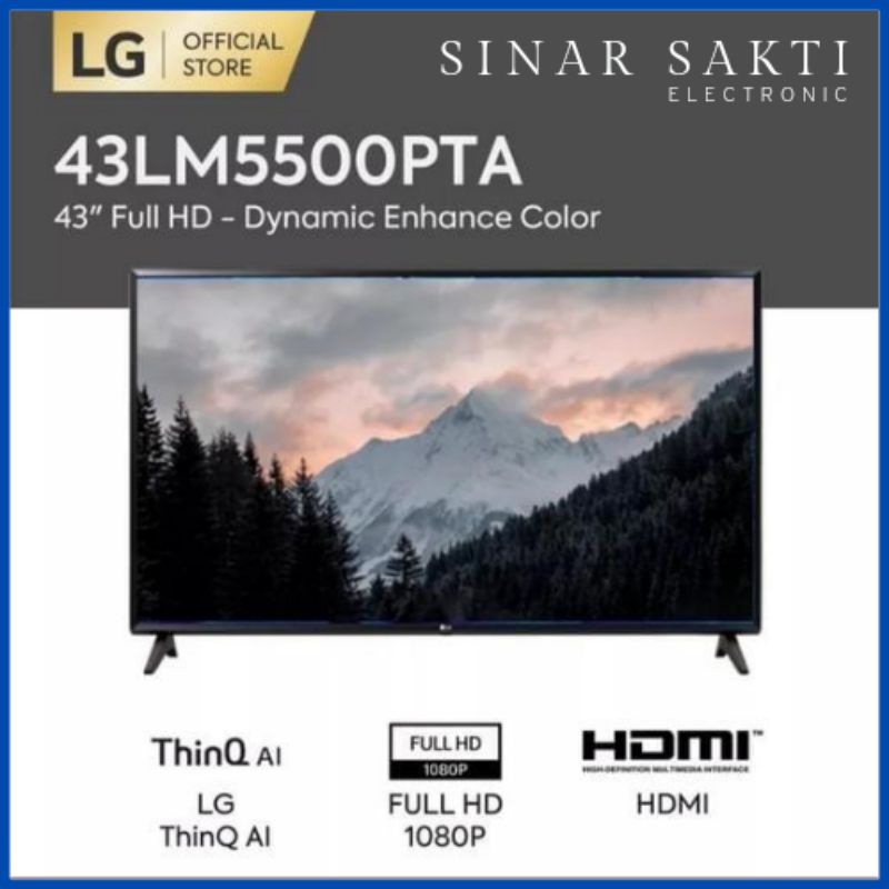 Jual TV LED LG 43 INCH 43LM5500 43 LM 5500 FULL HD - New Garansi Resmi | Shopee Indonesia