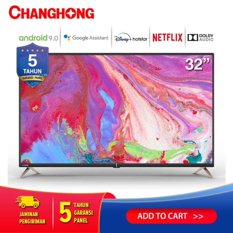Jual New Changhong 32 Inch Android 9.0 Smart TV Netflix LED TV L32K2 | Shopee Indonesia