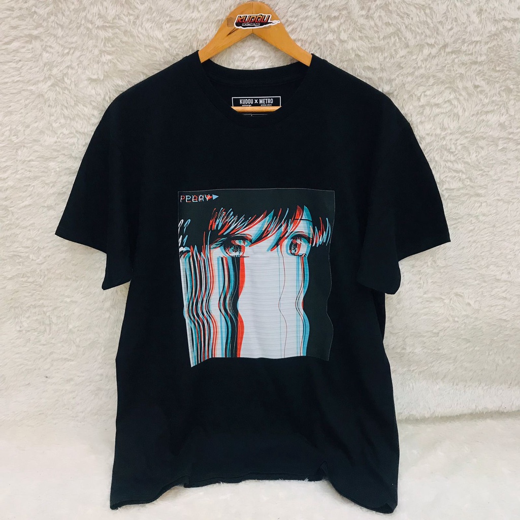 Jual Tshirt Aesthetic Sad Anime Girl Retro Kaos Manga Vaporwave Glitch ...
