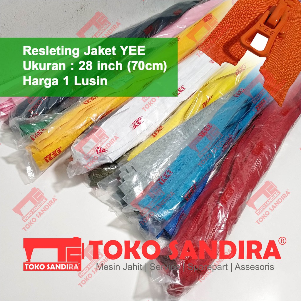 Jual 12 PCS RESLETING JAKET YEE GIGI KASAR / ZIPPER JAKET YEE VISLON 28 ...