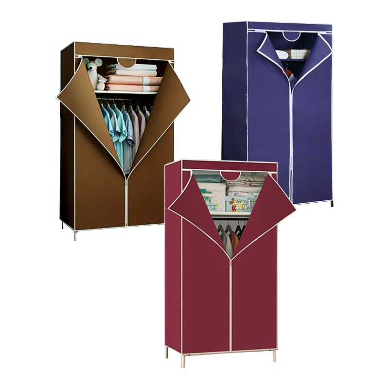 Jual Lemari Kain Serbaguna Lemari Pakaian 1 Sisi Polos + Gantungan ...