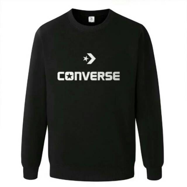 Jual JAKET SWEATER HITAM CONVERSE | Shopee Indonesia