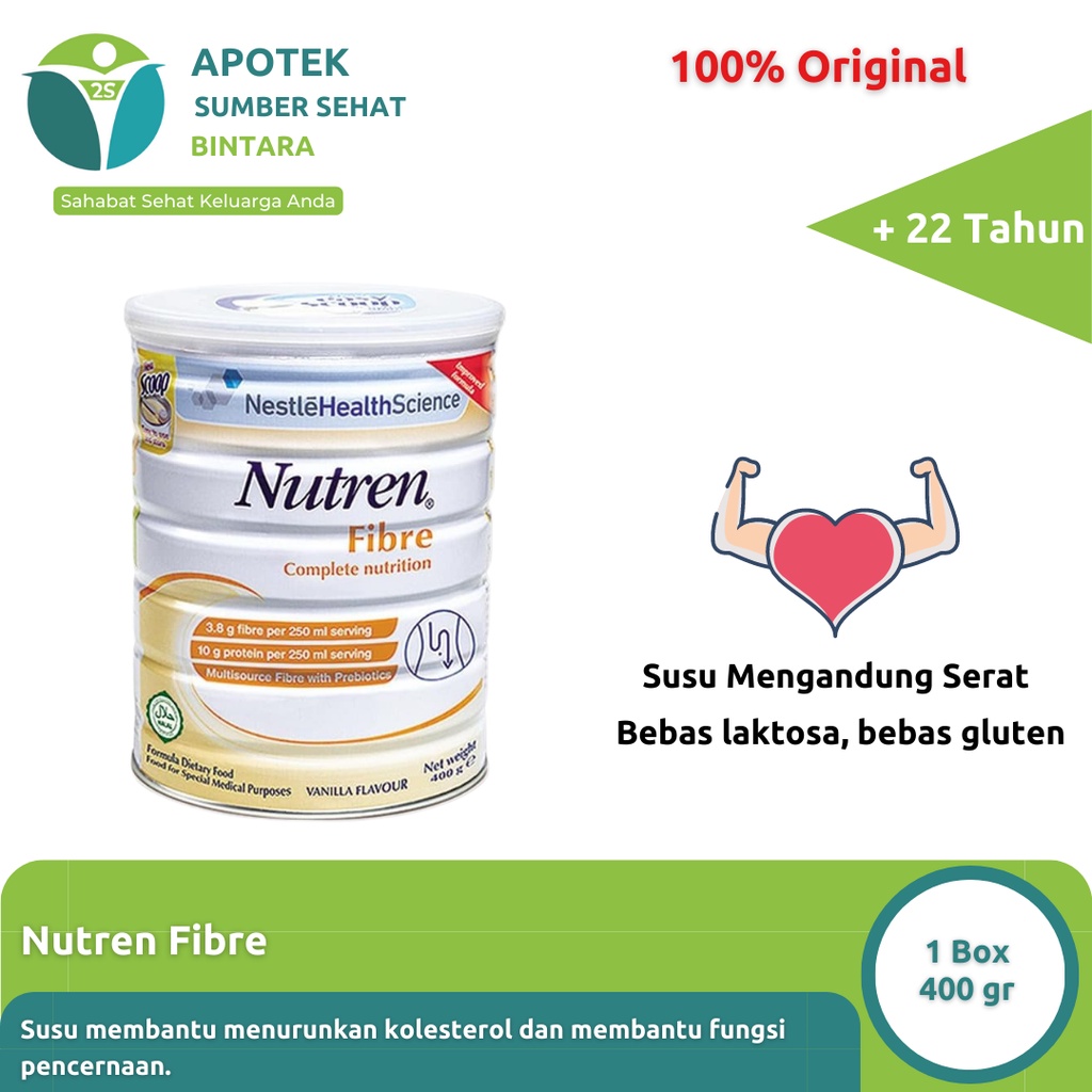 Jual Nestle Nutren Fibre Susu Mengandung Serat 400 gram | Shopee Indonesia