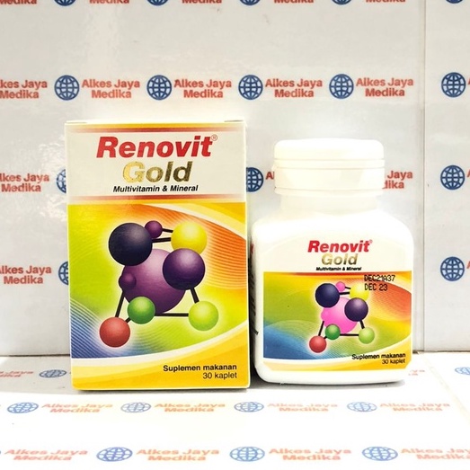 Jual Renovit Gold Botol Isi 30 Kaplet - Multivitamin & Mineral | Shopee ...